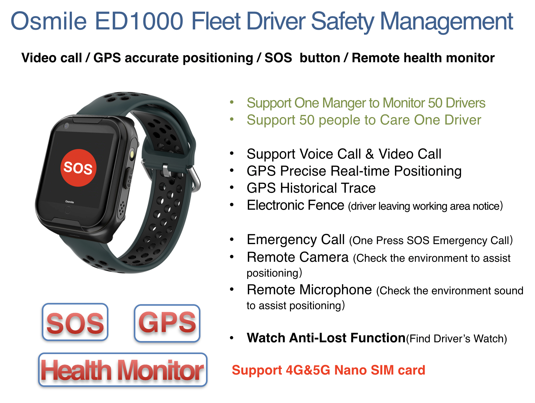 Osmile ED1000 - GPS |-Osmile GPS TrackerDementia, Alzheimer's disease, -Productos